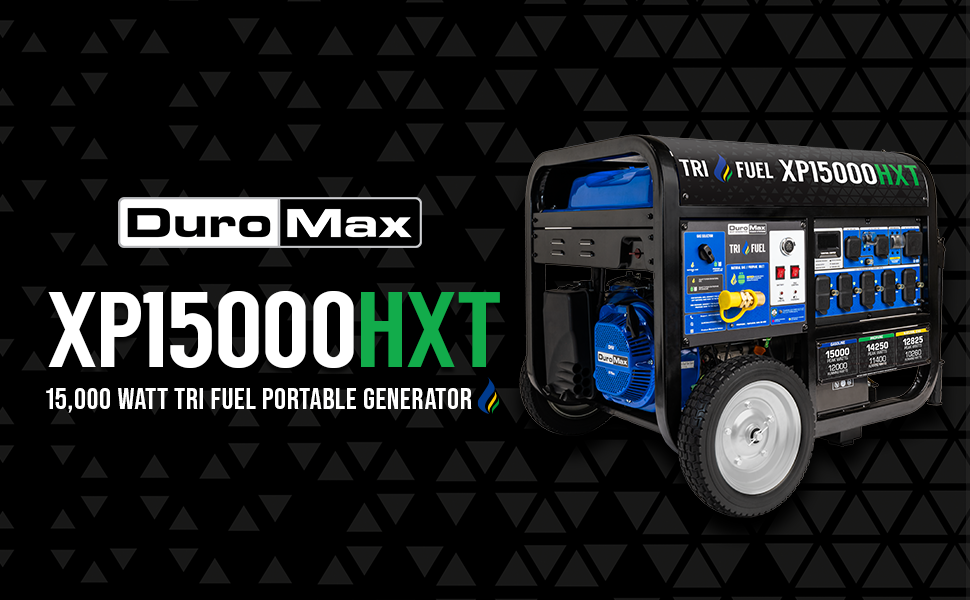 Amazon.com : DuroMax XP15000HXT 15,000 Watt Tri Fuel Portable Home Power Backup HXT Generator w ...