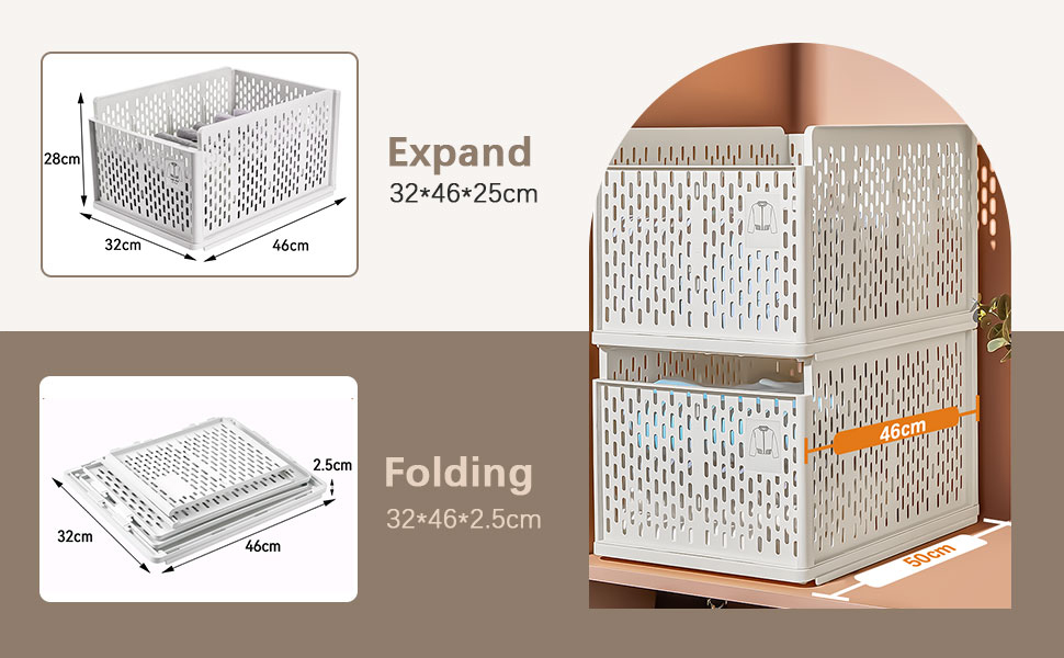 BTGGG Upgrade 2 Pack Wardrobe Storage Organiser Stackable Drawer ...