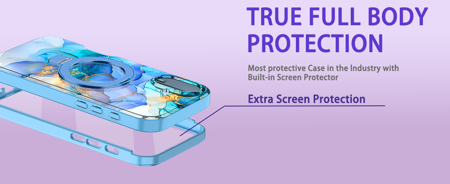 Amazon.com: Lamcase for iPhone 16 Case with Magnetic Invisible Ring Stand [Compatible with ...