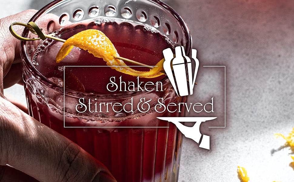 Amazon.com: Shaken Stirred & Served® - British Inspired Cocktail Set, Bar Set | Mixology ...