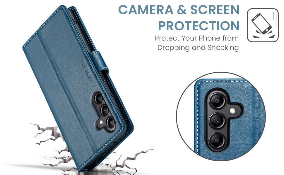 Amazon.com: FLIPALM for Samsung Galaxy A14 5G Wallet Case with RFID Blocking Credit Card Holder ...