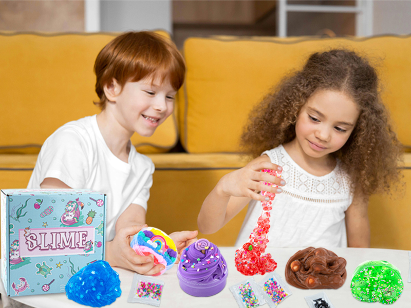 Okaybee Slime Variety Pack Different Textures, 8 Pack Slime Kit Includes Butter Slime, Rainbow ...