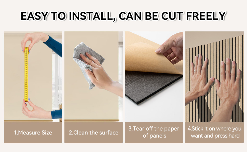 Amazon.com: CINDALOG Self-Adhesive Acoustic Panels, 10 Pack Large Soundproof Wall Panel, High ...