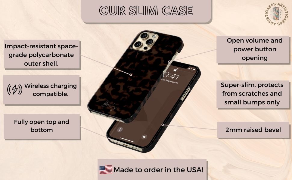 Amazon.com: Artisticases Custom Tort Tortoiseshell Initials Name Case, Personalized Name Case ...