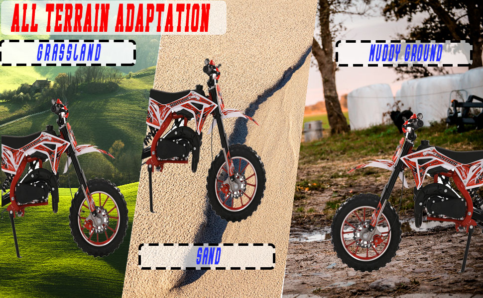 Amazon.com: 49cc 2-Stroke Mini Gas Motorbike Dirt Bike Pocket Bike,Off Road Trail Bike Dual ...