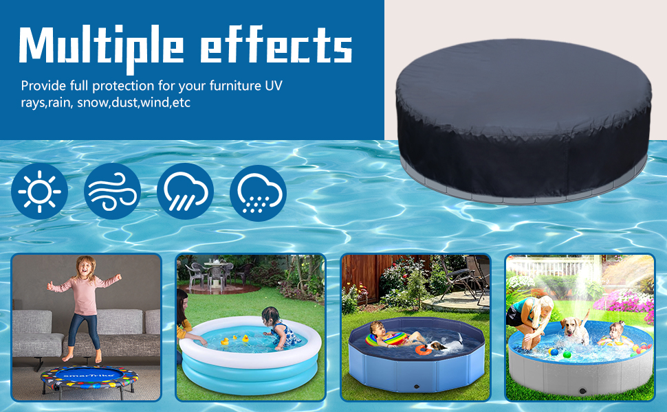 Amazon.com : SAFANA 72" Foldable Dog Pool Cover, Swimming Pool Cover for Kids and Pets，Round ...