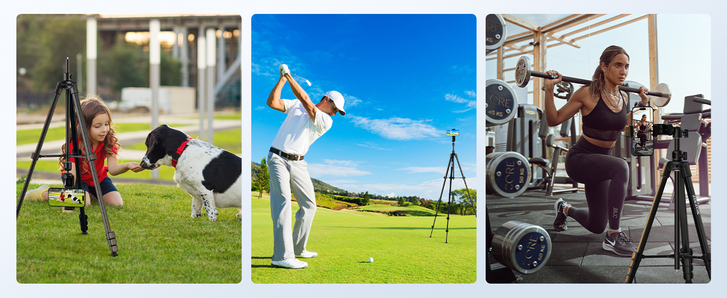 Amazon.com: 70" Phone Tripod & Selfie Stick, Horizontal Overhead Tripod, Extendable Camera Cell ...