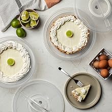 Amazon.com: 2 Pack Pie Carrier with Lid & Insulated Food Carrying Case Bag - 12" Food Storage ...