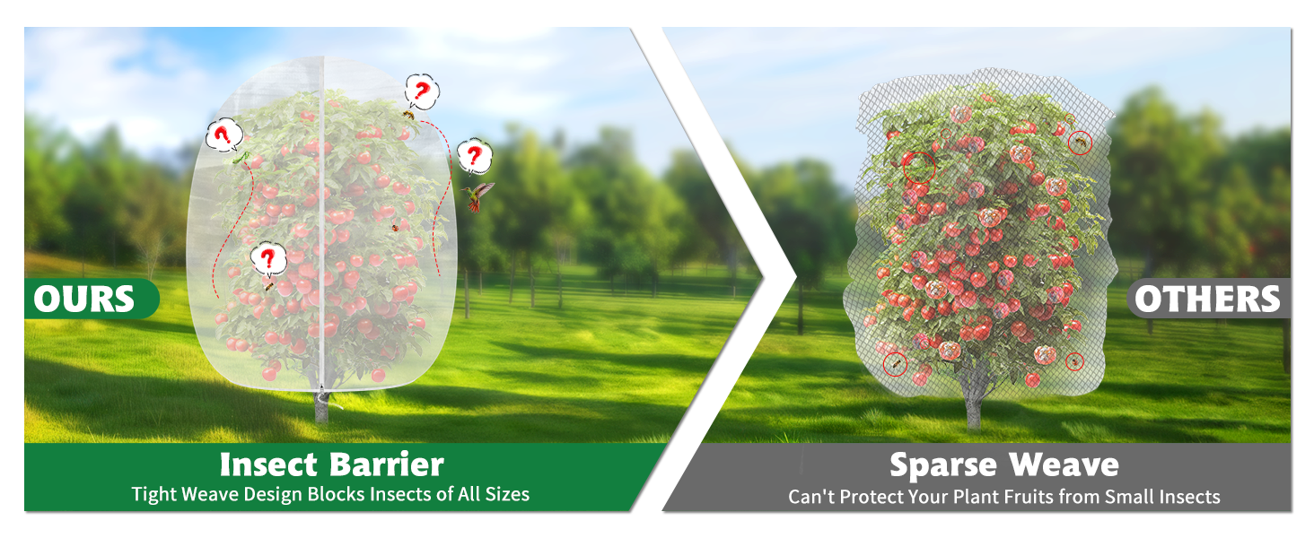 Amazon.com : OZMI Large Bird Netting for Garden Blueberry Bushes Fruit Tree Netting Cover 8 x 8 ...