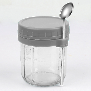 Amazon.com: ZIJUND Overnight Oats Containers with Lid and Spoon, 16 oz & 10 oz Glass Mason ...