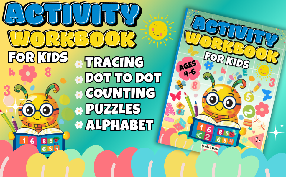 Amazon.com: Activity Workbook for Kids: Tracing, Counting, Math, Puzzles, Letters & More for ...