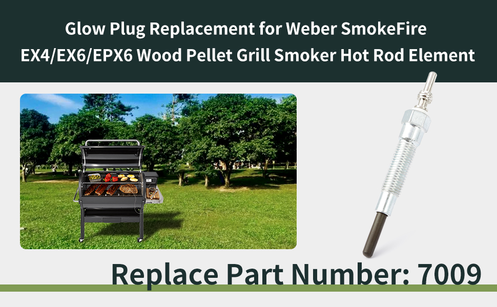 Amazon.com : ALLCSM Glow Plug Replacement for Weber SmokeFire EX4/EX6/EPX6 Wood Pellet Grill ...