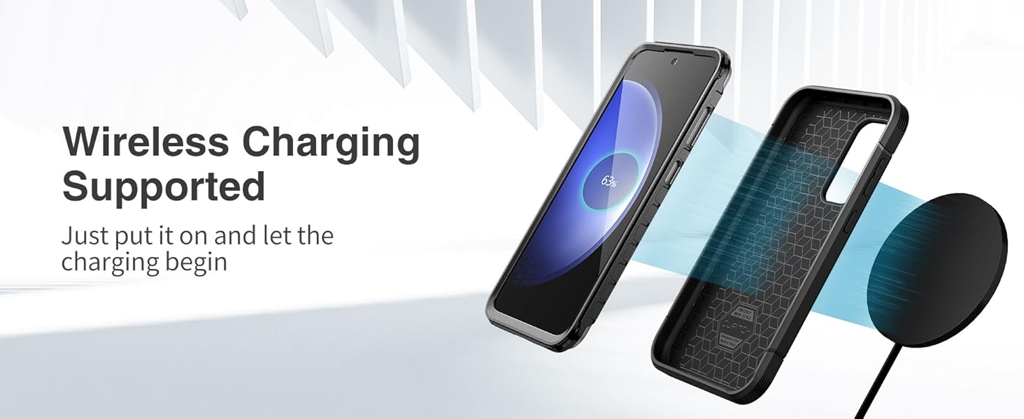 Amazon.com: SURITCH for Samsung Galaxy S23 FE Case 6.4 Inch (Only), (2 Front Frames) Full-Body ...