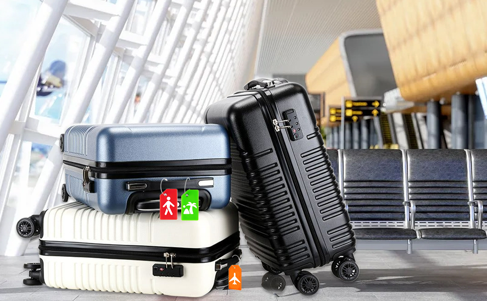 Amazon.com | CPCOIN Luggage Tags for Suitcases 2 Pack Quickly Spot Silicone Traveling Bag Labels ...