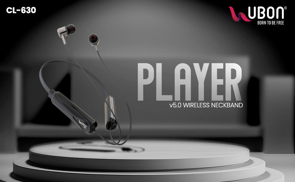 UBON CL-630 Player Series Bluetooth in Ear Earphone, Wireless Neckband with Up to 15 Hours ...