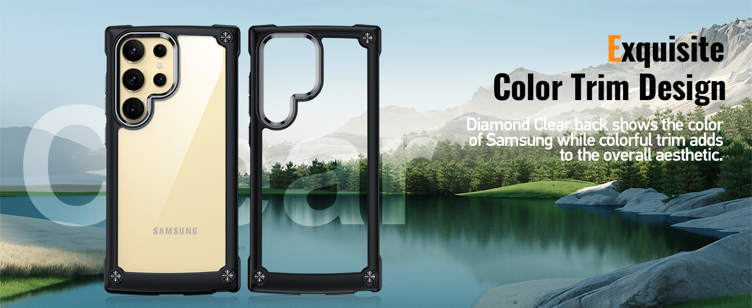 Amazon.com: Oterkin for Samsung Galaxy S24 Ultra Case Clear, [20X Anti-Yellowing] S24 Ultra Case ...