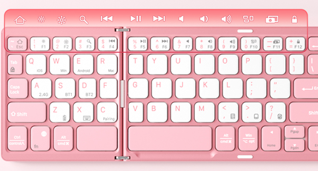 Artciety Foldable Bluetooth Keyboard Folding Portable Wireless Keyboard With