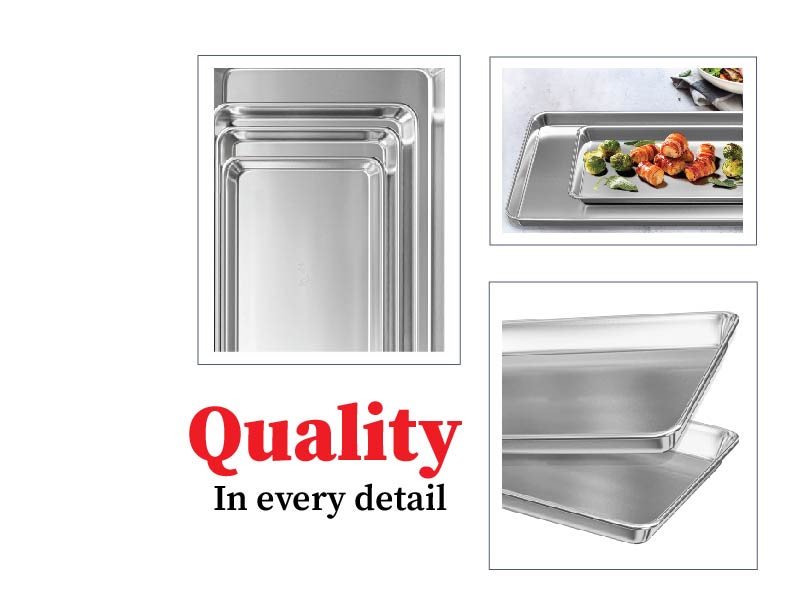 Amazon.com: Aluminum Baking Sheet Set, 2 Pack Cookie Sheet Set, 18” x ...