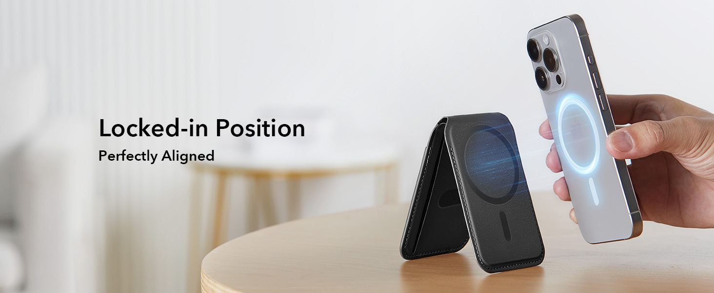 Amazon.com: ESR Upgraded for MagSafe Wallet, 5 Card Holder with Adjustable Stand, Secure Grip ...