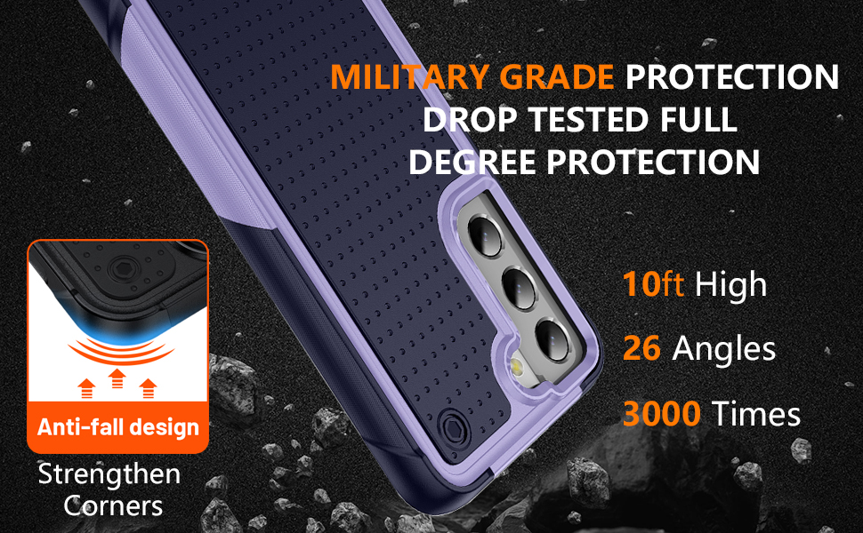 Amazon.com: TORRTOWAY Designed for Samsung Galaxy S21 FE Case 2 in 1 Gift Militay Grade Drop ...