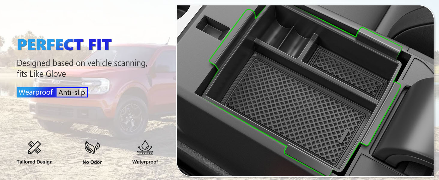 Amazon.com: xipoqix Center Console Organizer Compatible with 22-24 Ford Maverick Armrest Trays ...
