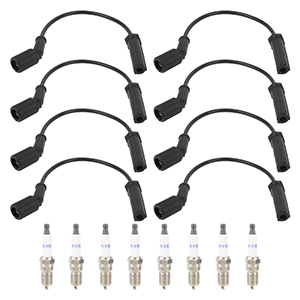 Amazon.com: partszen 9748UU 41-110 Spark Plugs & Wires Set for Chevrolet Avalanche Express ...