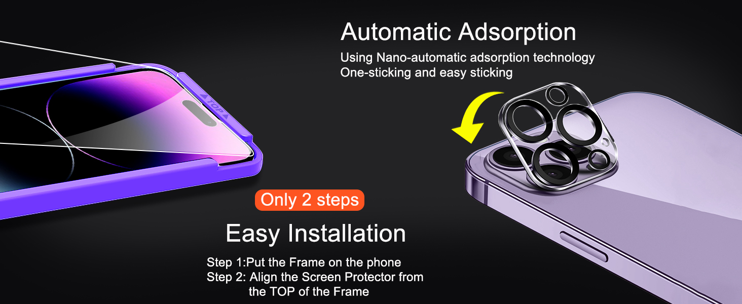 Amazon.com: Milomdoi 3 Pack Screen Protector for Apple iPhone 14 Pro Max with 3 Pack Tempered ...