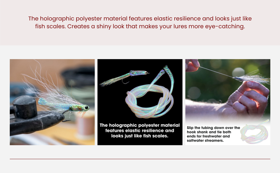 Amazon.com : 4pcs Mylar Tubing Fly Tying, 2/4/6/8mm Pearlescent Braid ...