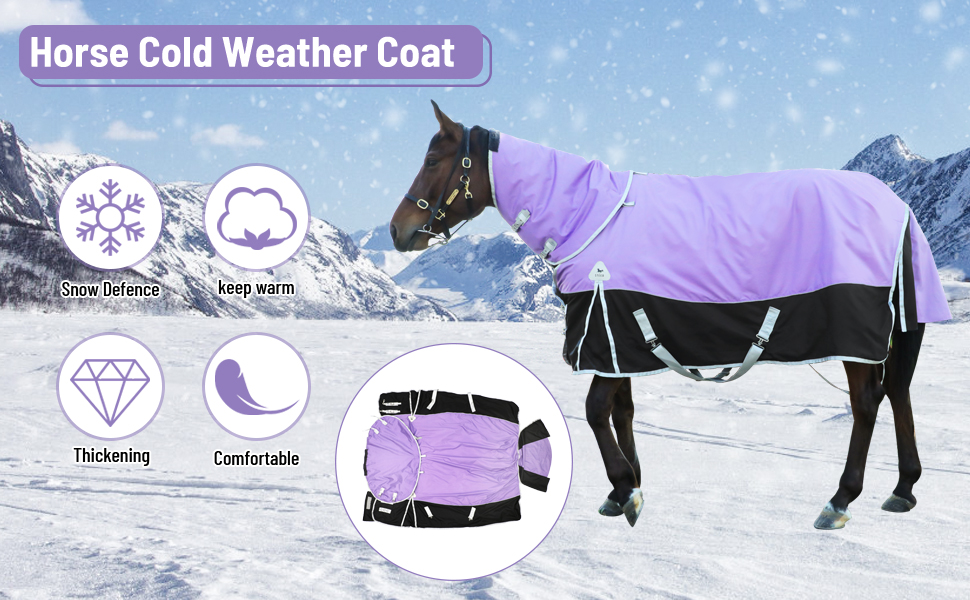 Amazon.com : 1200D Horse Blanket Winter Water Resistant,220g Warm Cotton Filling Liner 1200D ...