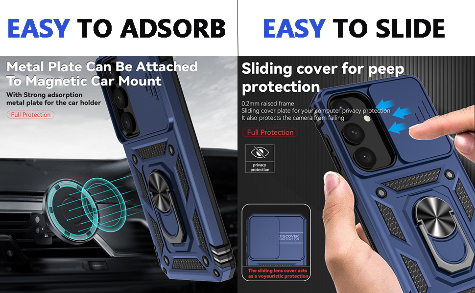 Amazon.com: KEYUJIE for Galaxy S25 Plus Case with Slide Camera Cover HD Screen Protector ...