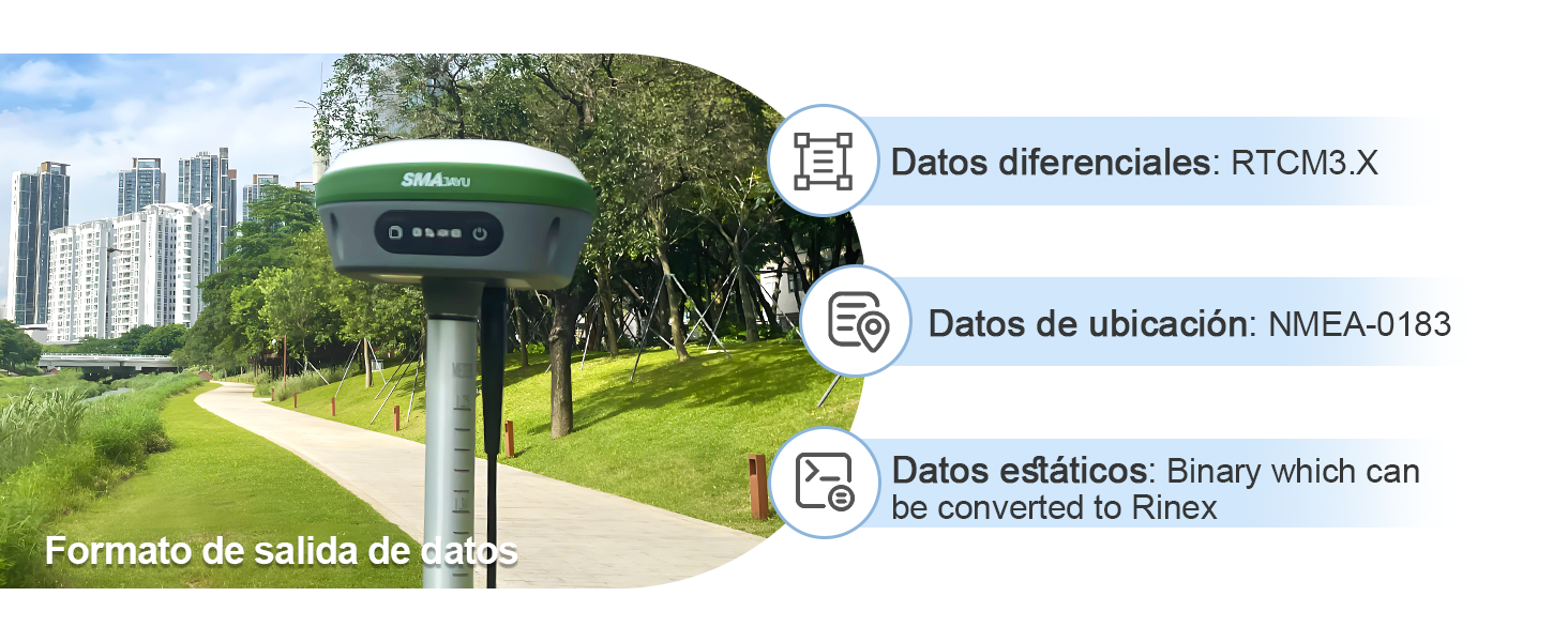 SMAJAYU GPS RTK Equipo DE TOPOGRAFÍA Incluye Receptor RTK, Base y móvil, Topografía estática ...