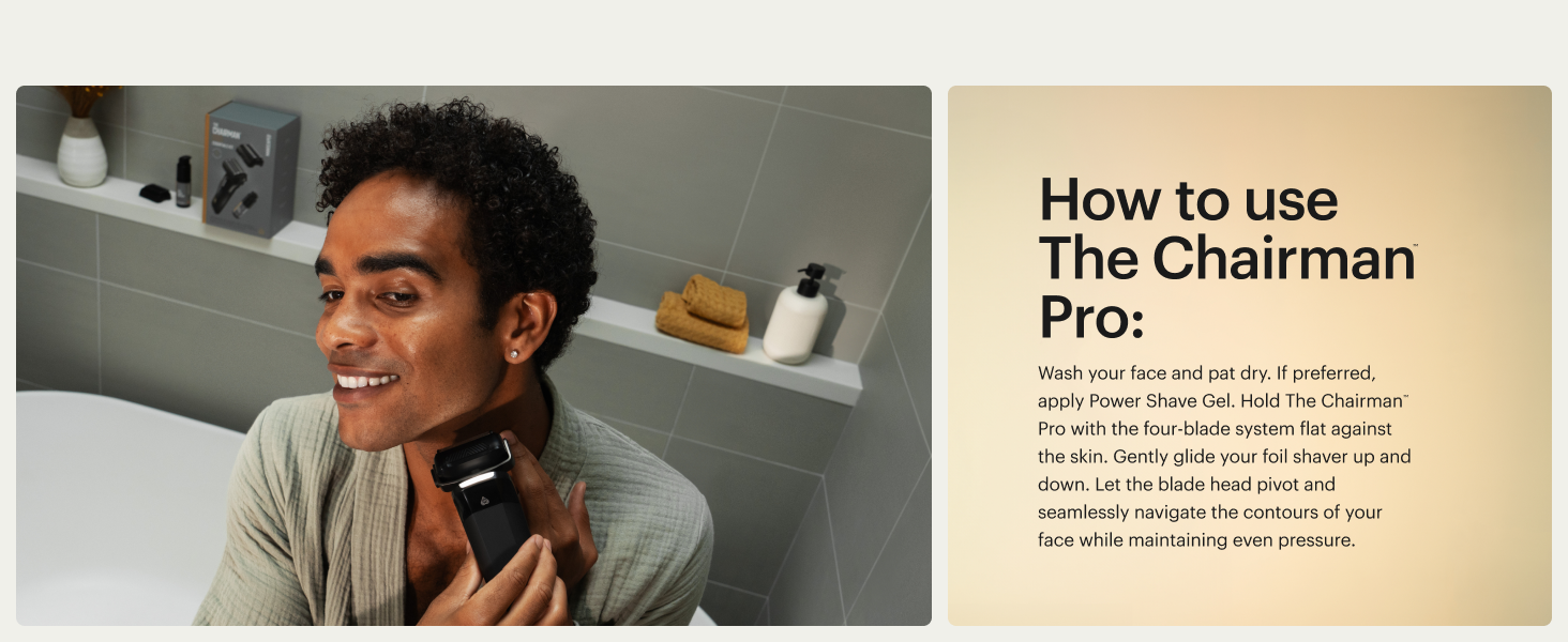 Amazon.com: MANSCAPED® The Chairman™ PRO Men’s Electric Foil Face Shaver - Two Interchangeable ...