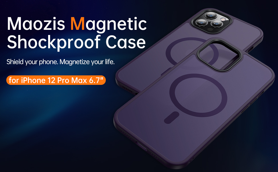 Amazon.com: Maozis Magnetic Designed for iPhone 12 Pro Max Case [Compatible with Magsafe ...
