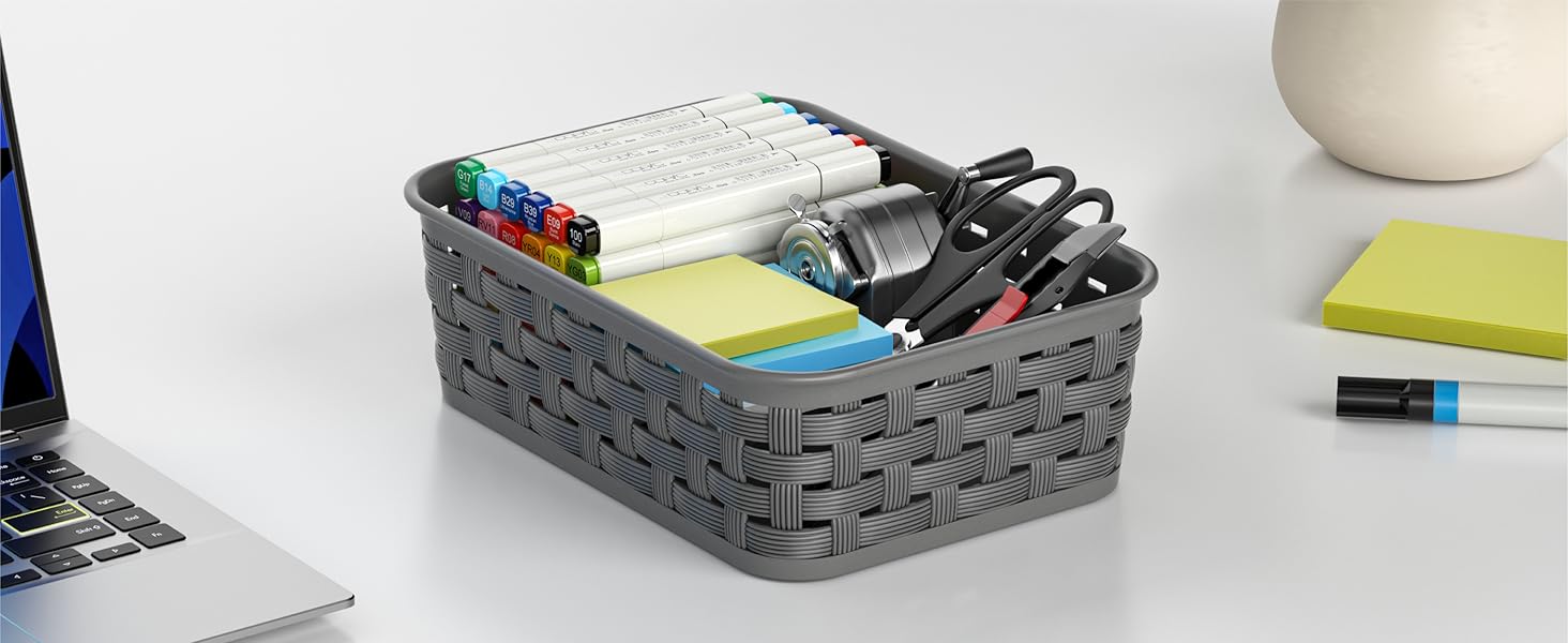 Amazon.com: 12 Pack Plastic Storage Baskets, Small Baskets for ...