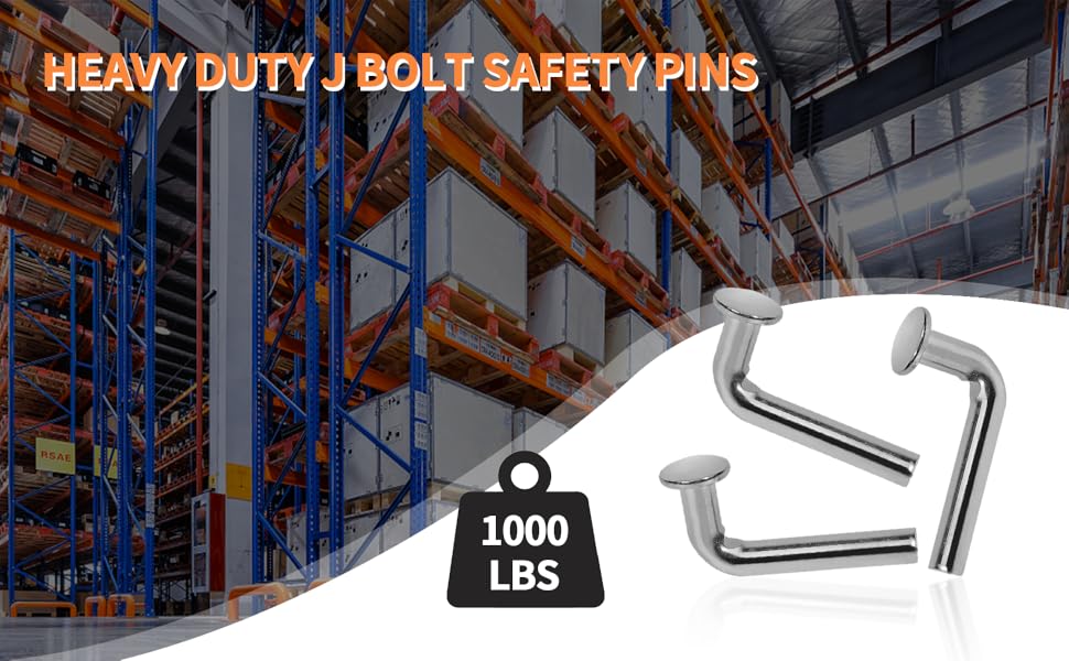 lukar 100Pcs Small Pallet Rack Drop Pin, M7*33mm, Top Hat*14mm Heavy Duty J Bolt Pallet Rack ...