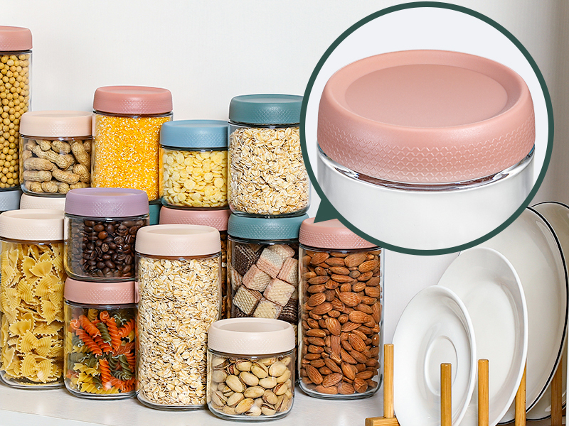 Amazon.com: NETANY 6-pack 24oz Glass jars with Airtight Lids, Overnight Oats Containers with ...