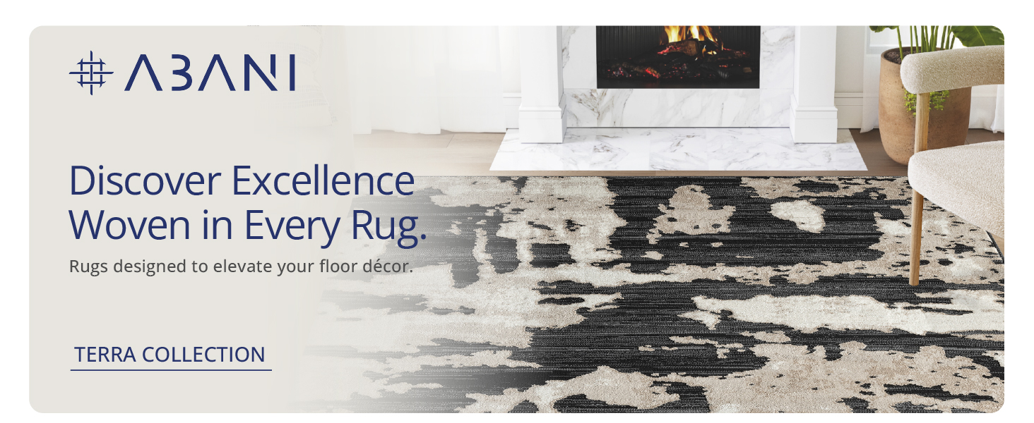 Amazon.com: Abani Terra Cream Area Rug for Living Room, Bedroom - Black Abstract Pattern - 6' x ...