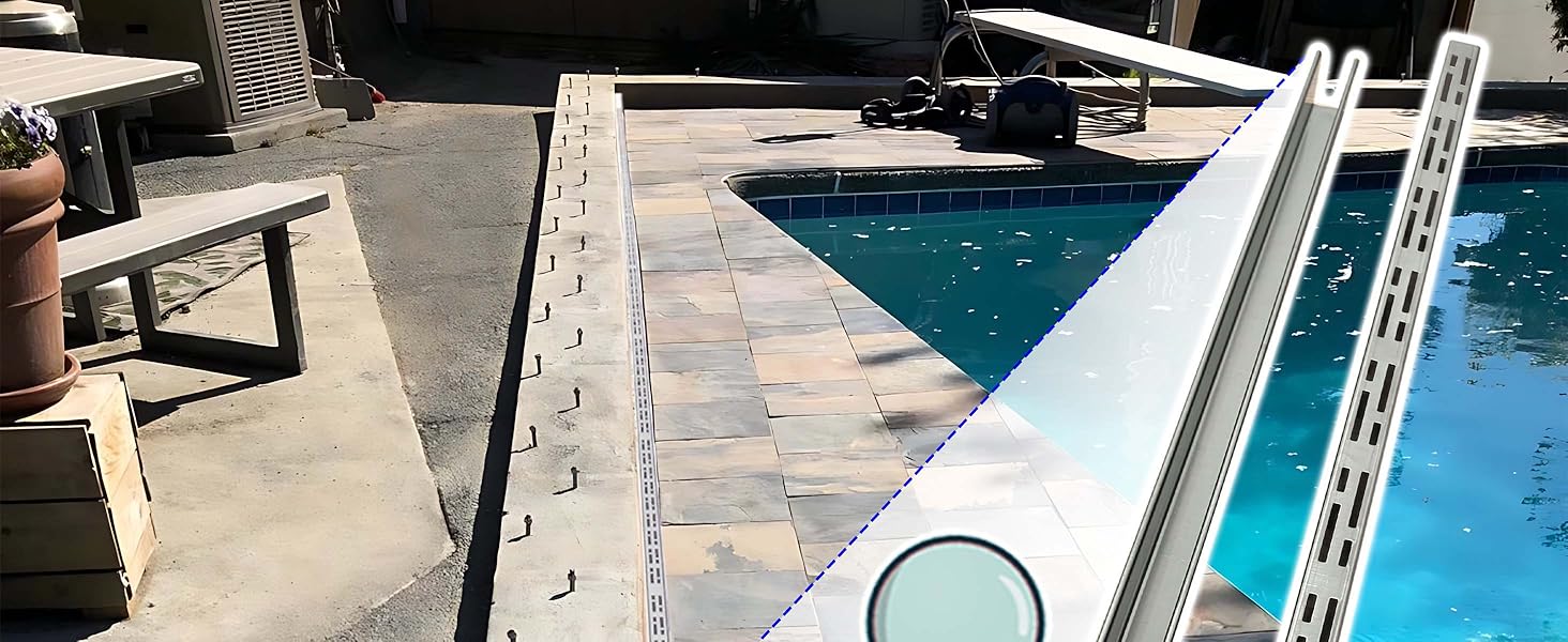 Amazon.com: Pool Deck Drain 1.7-Inch Wide X 3.3-Feet Long,Silver ...