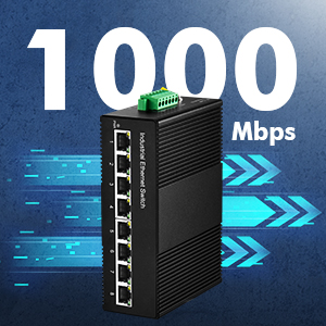 Amazon.com: 8 Port Gigabit Industrial Ethernet Switch, 8 Ports 10/100/1000Mbps, Fanless Wall ...