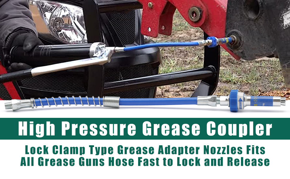 Amazon.com: Lock-on High Pressure Grease Coupler, 10th Generation Heavy-Duty Grease Gun Coupler ...