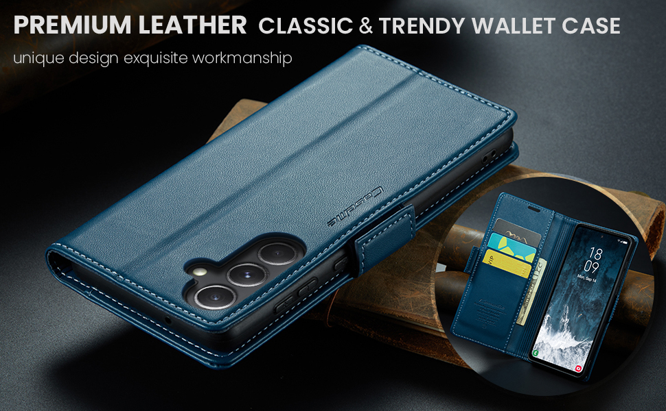 Amazon.com: FCOZCKLOM Compatible with Samsung Galaxy S23FE Wallet Case with RFID Blocking Card ...