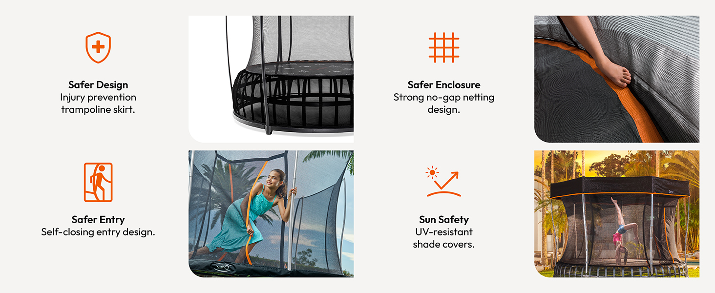 Amazon.com : VULY Thunder Pro Springless - 16FT Trampoline with Enclosure - Recreational ...