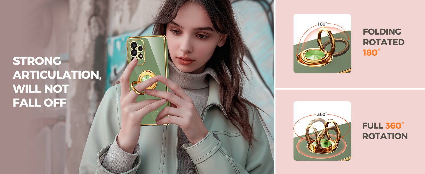 Amazon.com: Nonional for Samsung Galaxy A53 5G Case with 2 Pack Screen Protector, 360° Rotatable ...