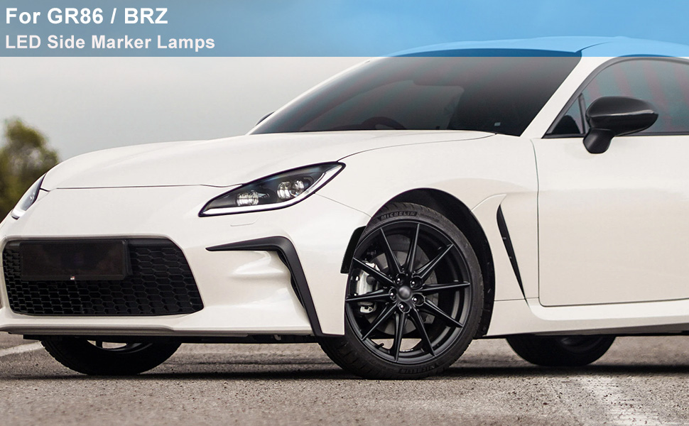 Amazon.com: NJSBYL Amber LED GR86 Side Marker Lights Assembly for 2022 2023 Toyota GR86 Subaru ...