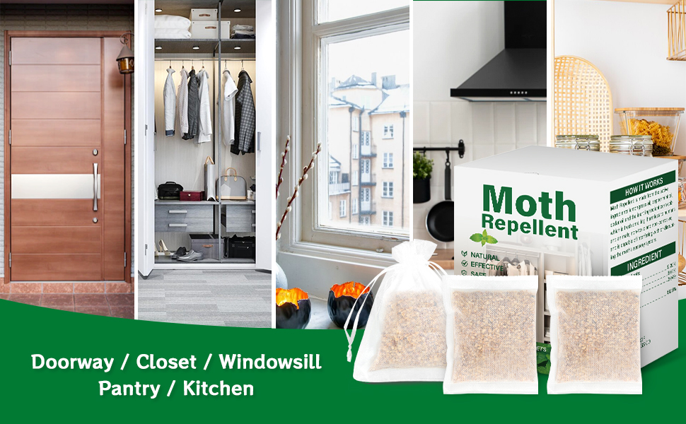 Amazon.com: 12 Pack Moth Repellent for Closets, Peppermint Effective Moth Repellent for House ...