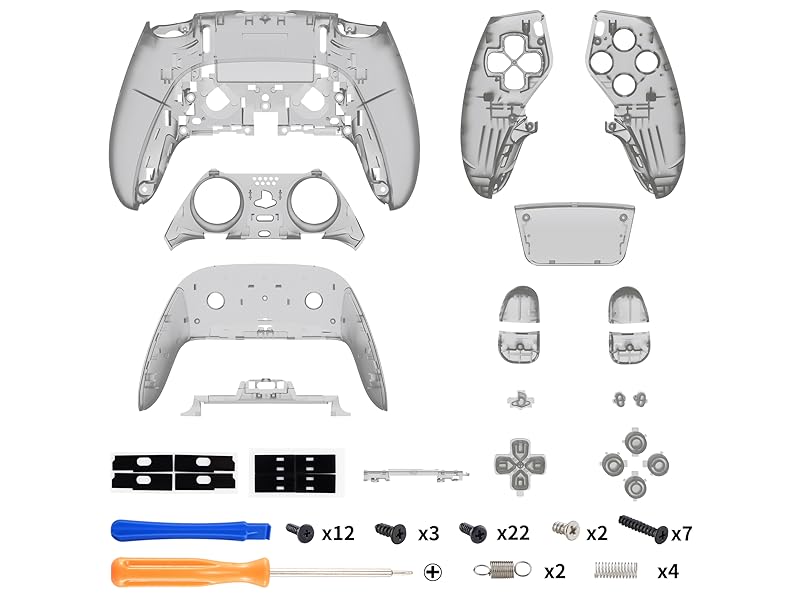 Amazon.com: eXtremeRate Full Set Shell with Buttons Touchpad Compatible with ps5 Edge Controller ...