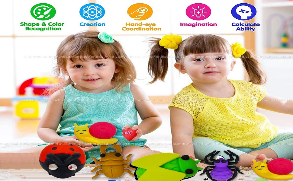 FunBlast Insects Theme Eraser Set for Kids - 6 Pcs Return Gift ...