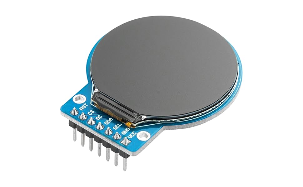 AZDelivery GC9A01 1.28-inch Round TFT Display for Arduino : Amazon.co ...