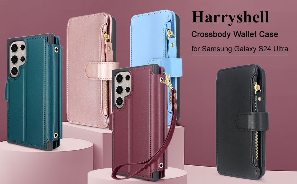 Amazon.com: Harryshell Crossbody for Samsung Galaxy S24 Ultra 5G Case Wallet [8 Card Slots] with ...