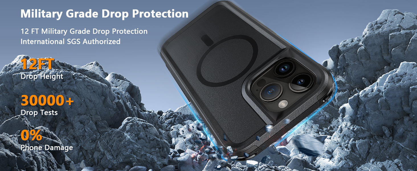 Amazon.com: FNTCASE for iPhone 14-Pro-Max Magnet Case: Magnetic Dual Layer Military Grade Drop ...